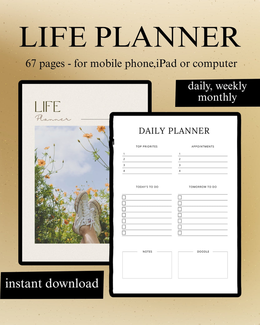 Digital Life Planner PDF Template – EVOLV